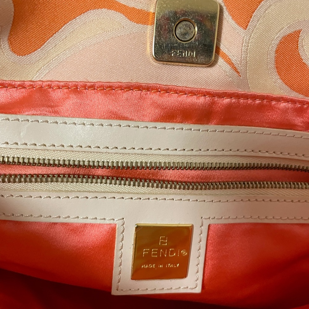 Fendi Vintage Orange Swirl Mini Tote Bag - Gem